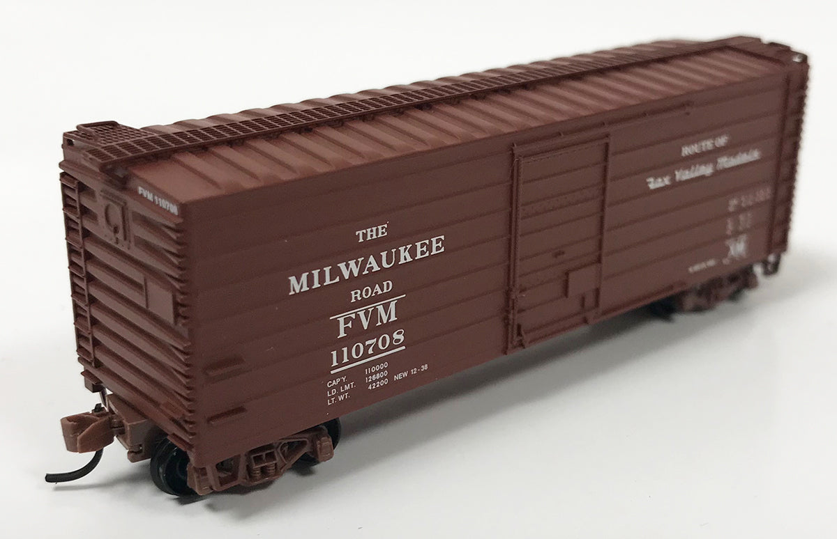 N FVM Line #110708 - Milw Rd Rib Sided Boxcar w/Long Ribs – Fox Valley ...